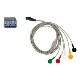 5-adriges LZ-EKG-Kabel zu Medset Telesmart| GOLMED - Praxisbedarf